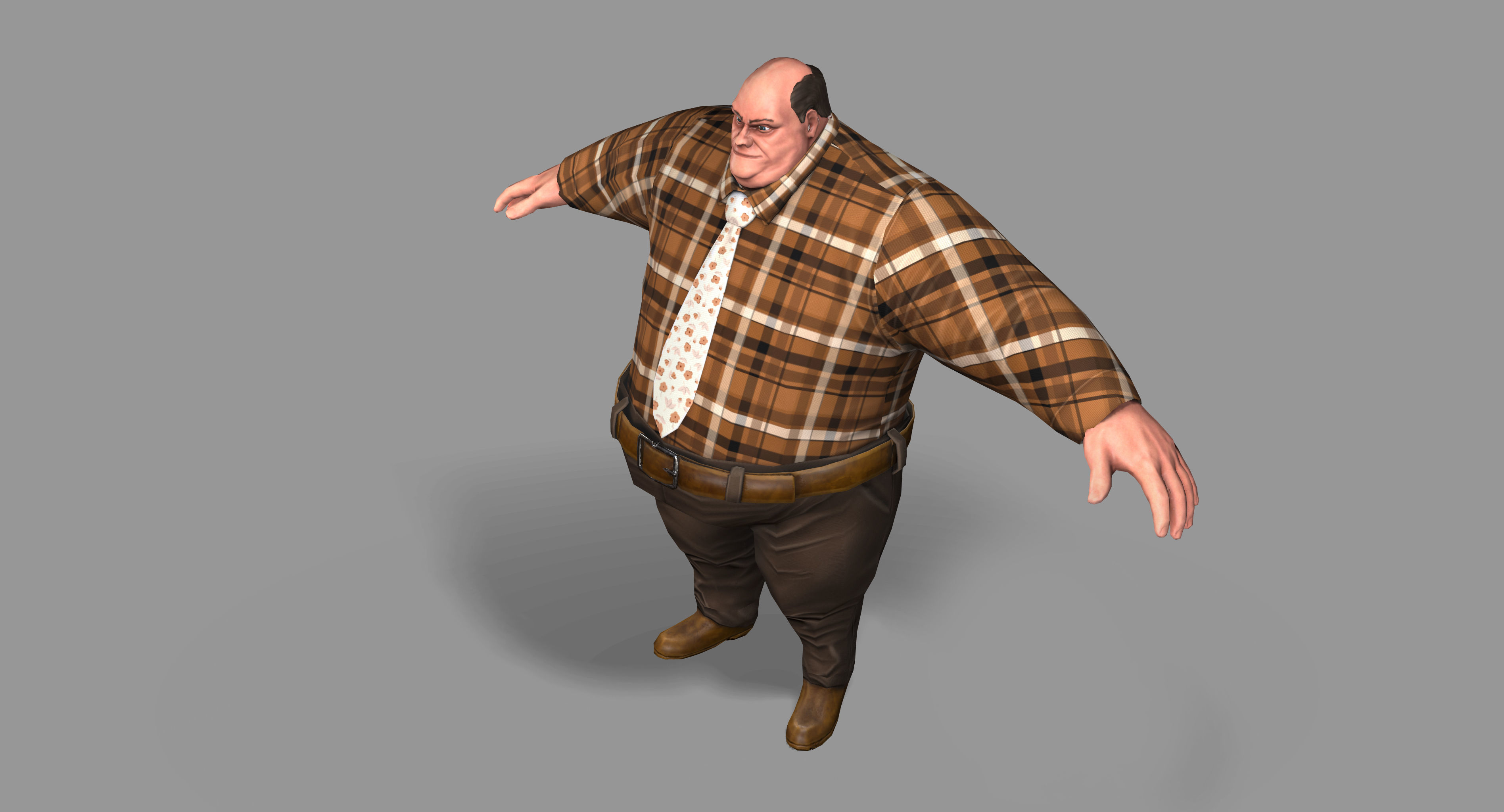 3D model Fat Man VR / AR / low-poly | CGTrader