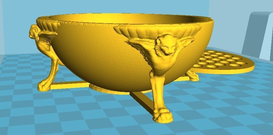 Roman style oval soap holder 3D print model with lions 3D model 3D ...
