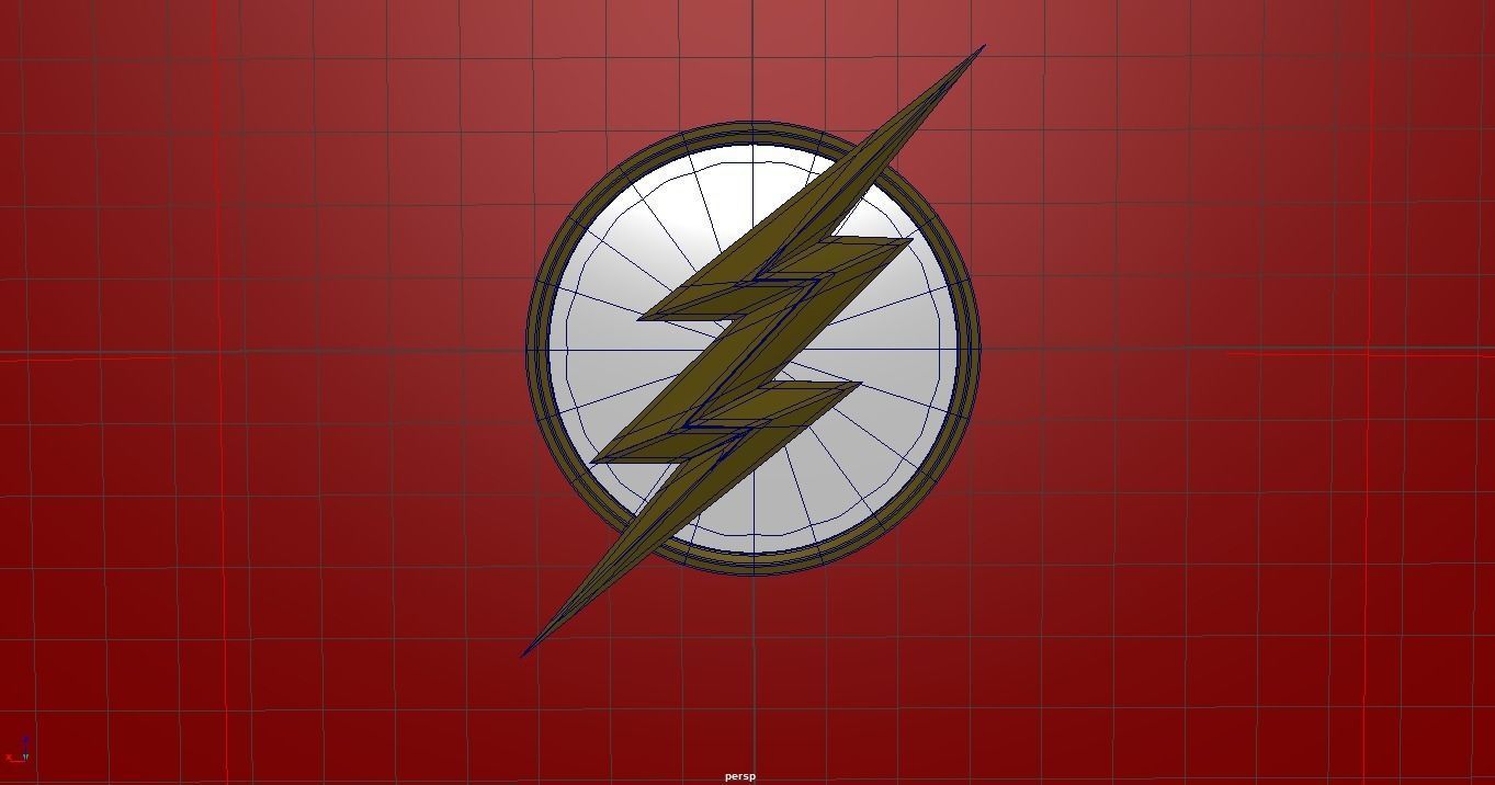 The Flash logo 3D model free VR / AR / low-poly 3D model | CGTrader