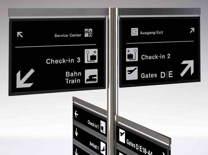 Signage Tree Airport System free 3D model | CGTrader