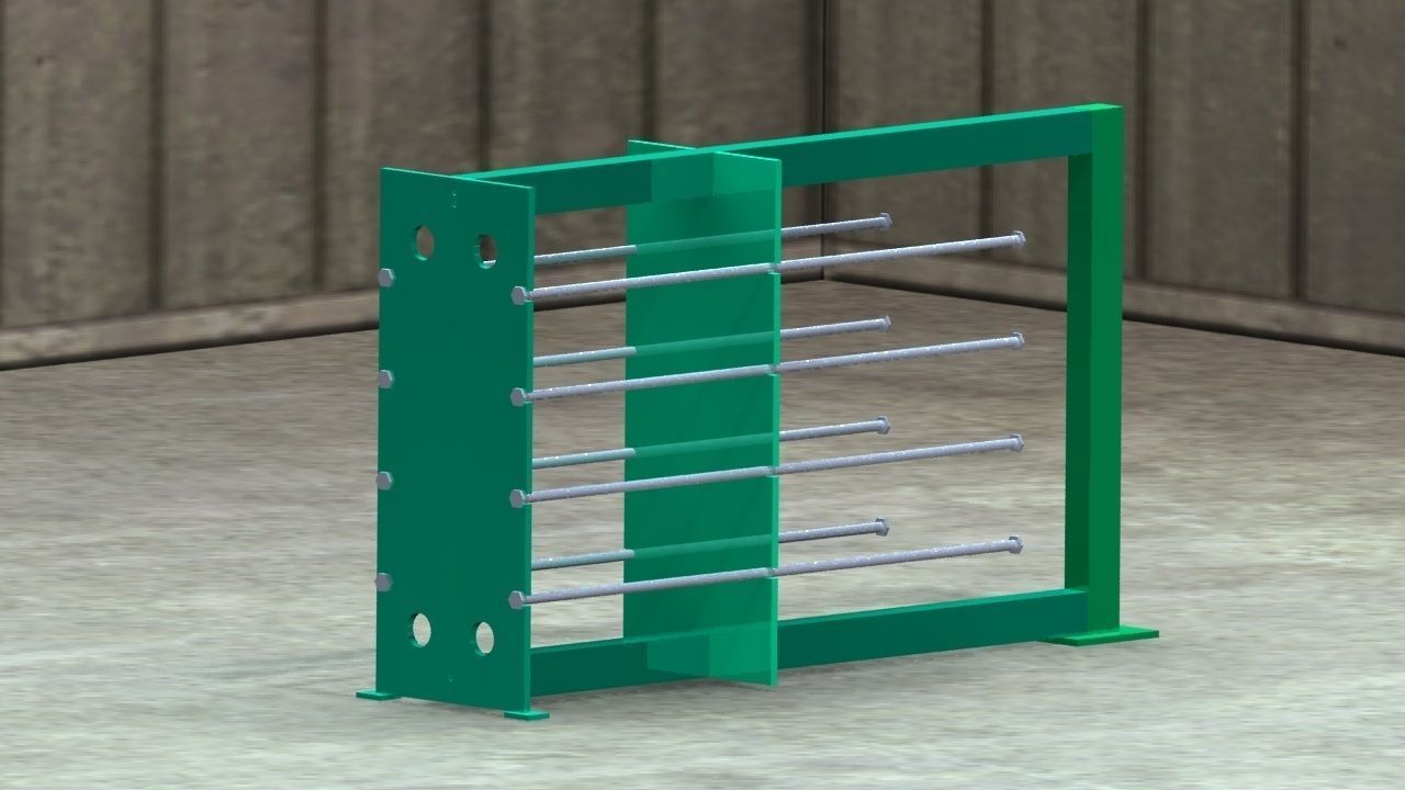 Plate type heat exchanger free 3D model | CGTrader