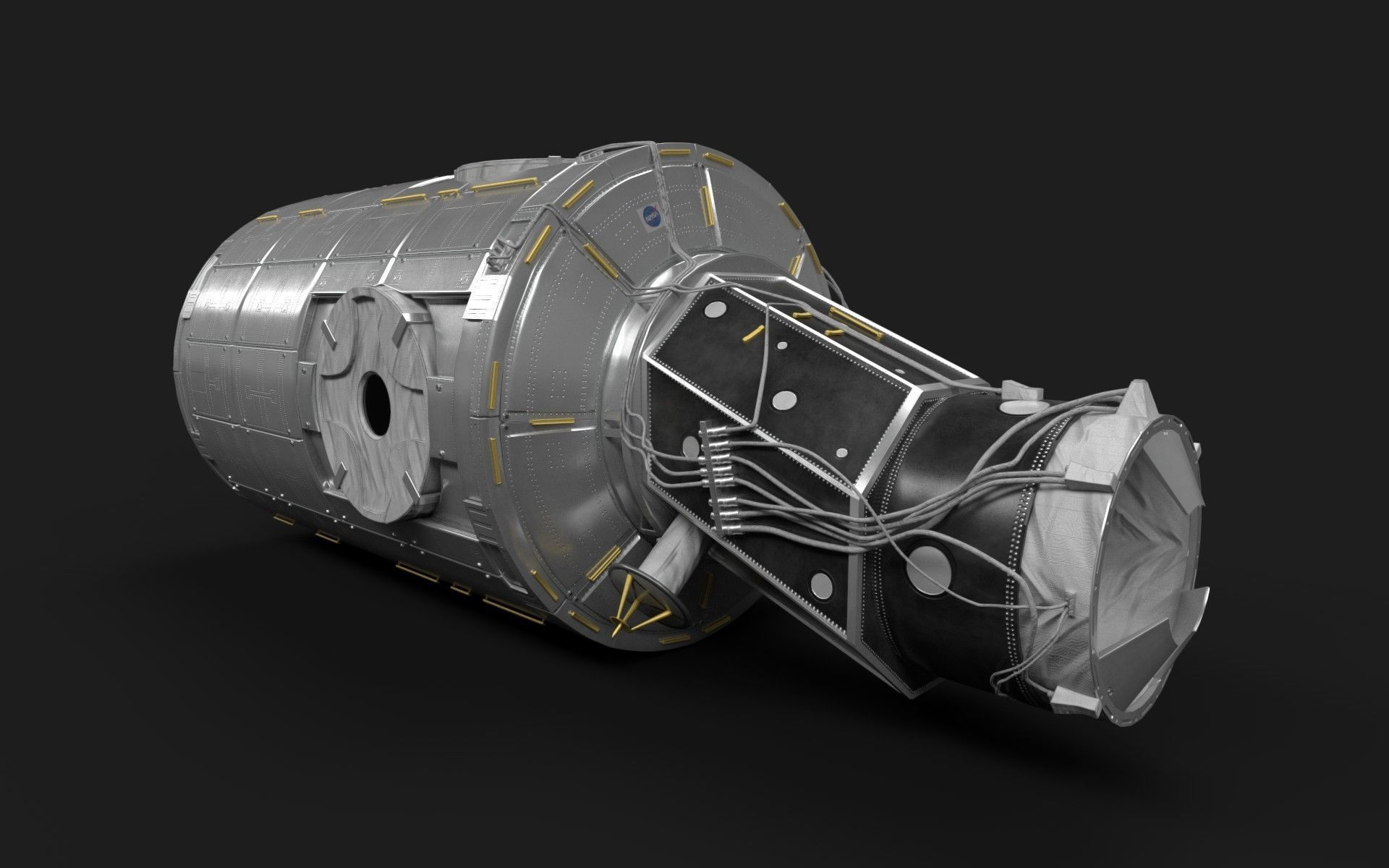 Node Two Harmony module on International Space Station 3D model | CGTrader