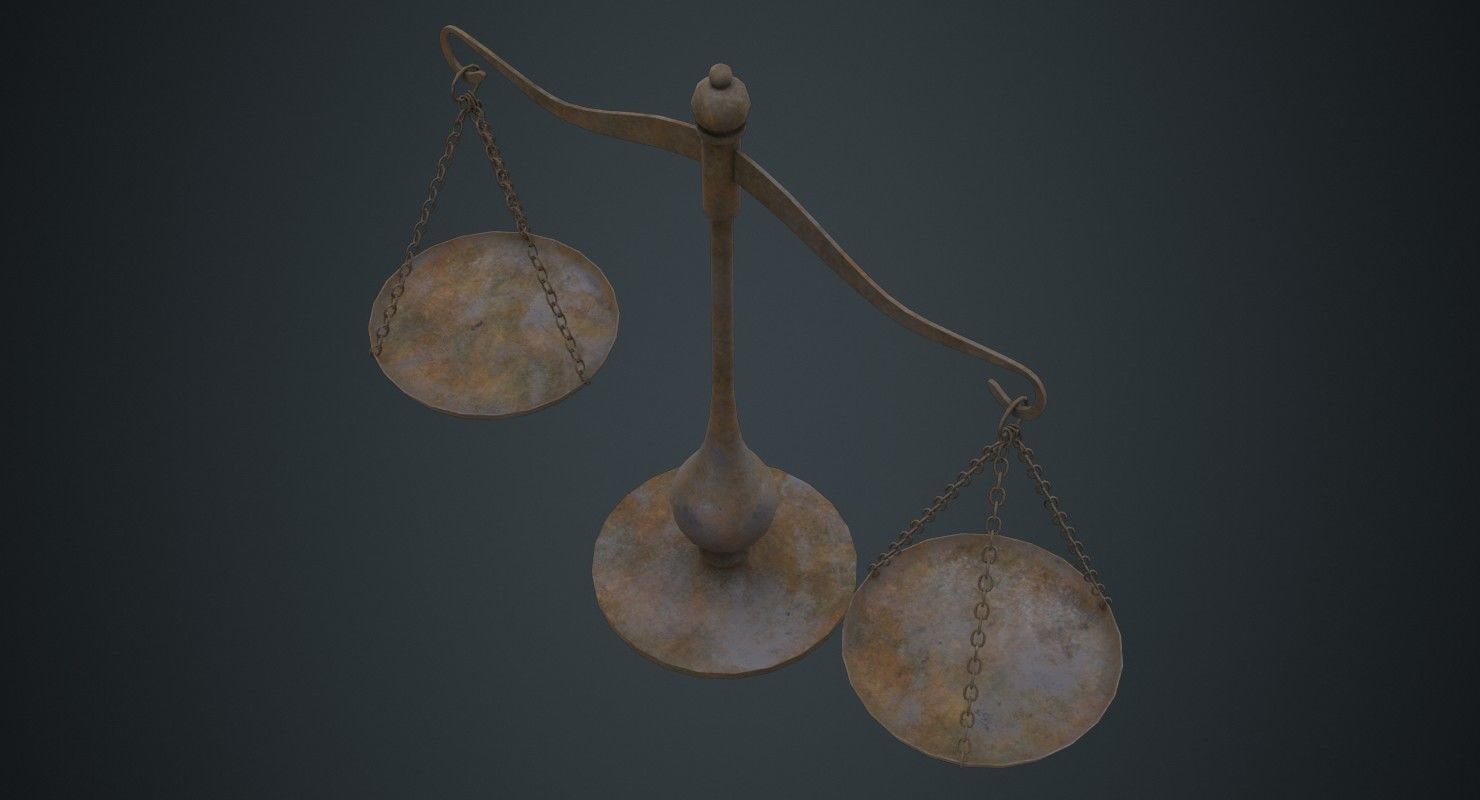 3D model Balance Scale 1D VR / AR / low-poly | CGTrader