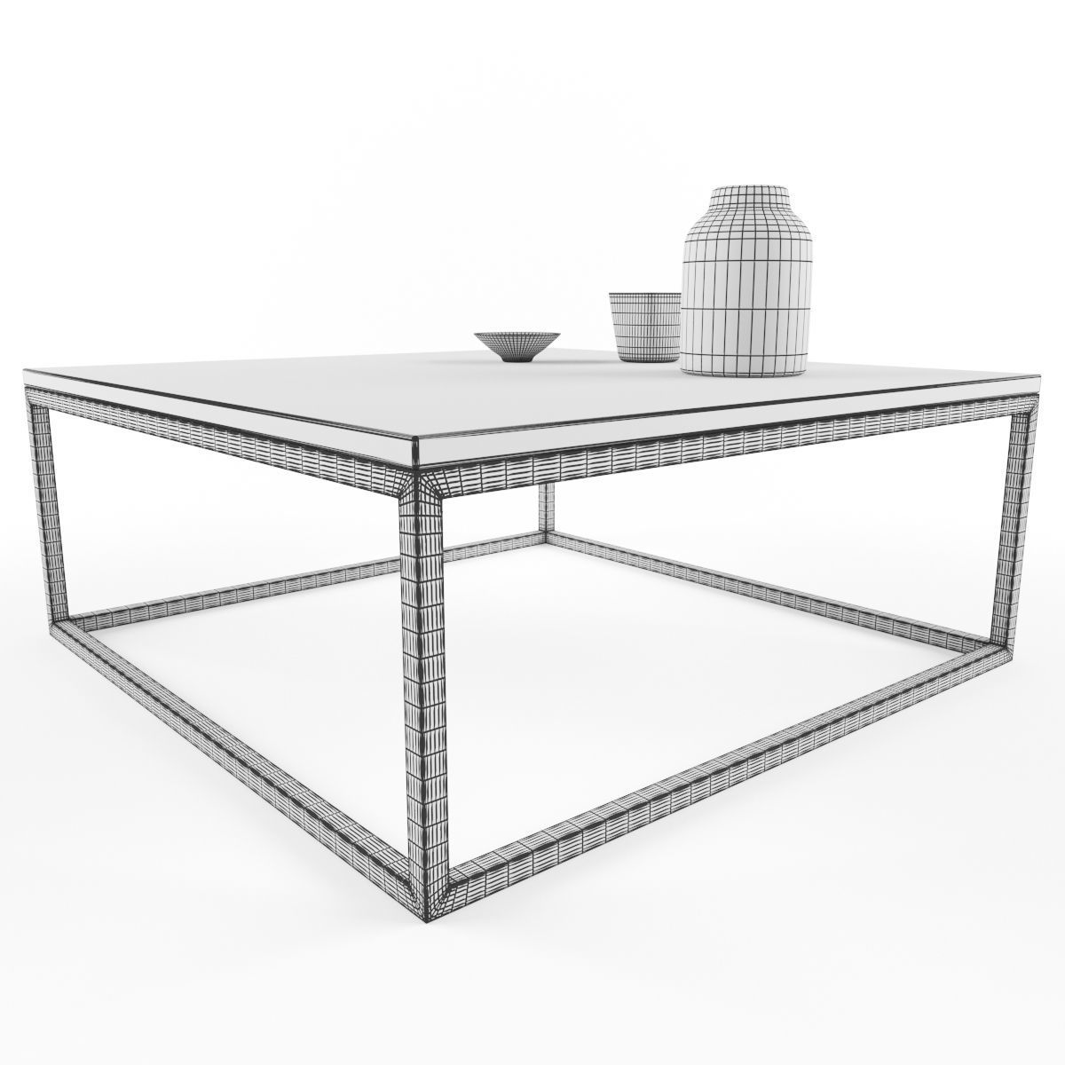Cube coffe table free 3D model | CGTrader
