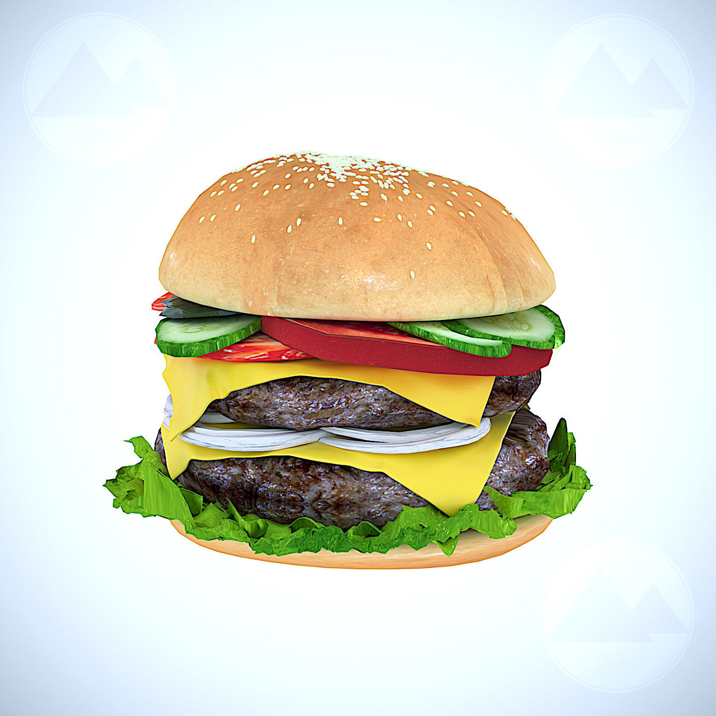 break BURGER 3D MODEL | CGTrader