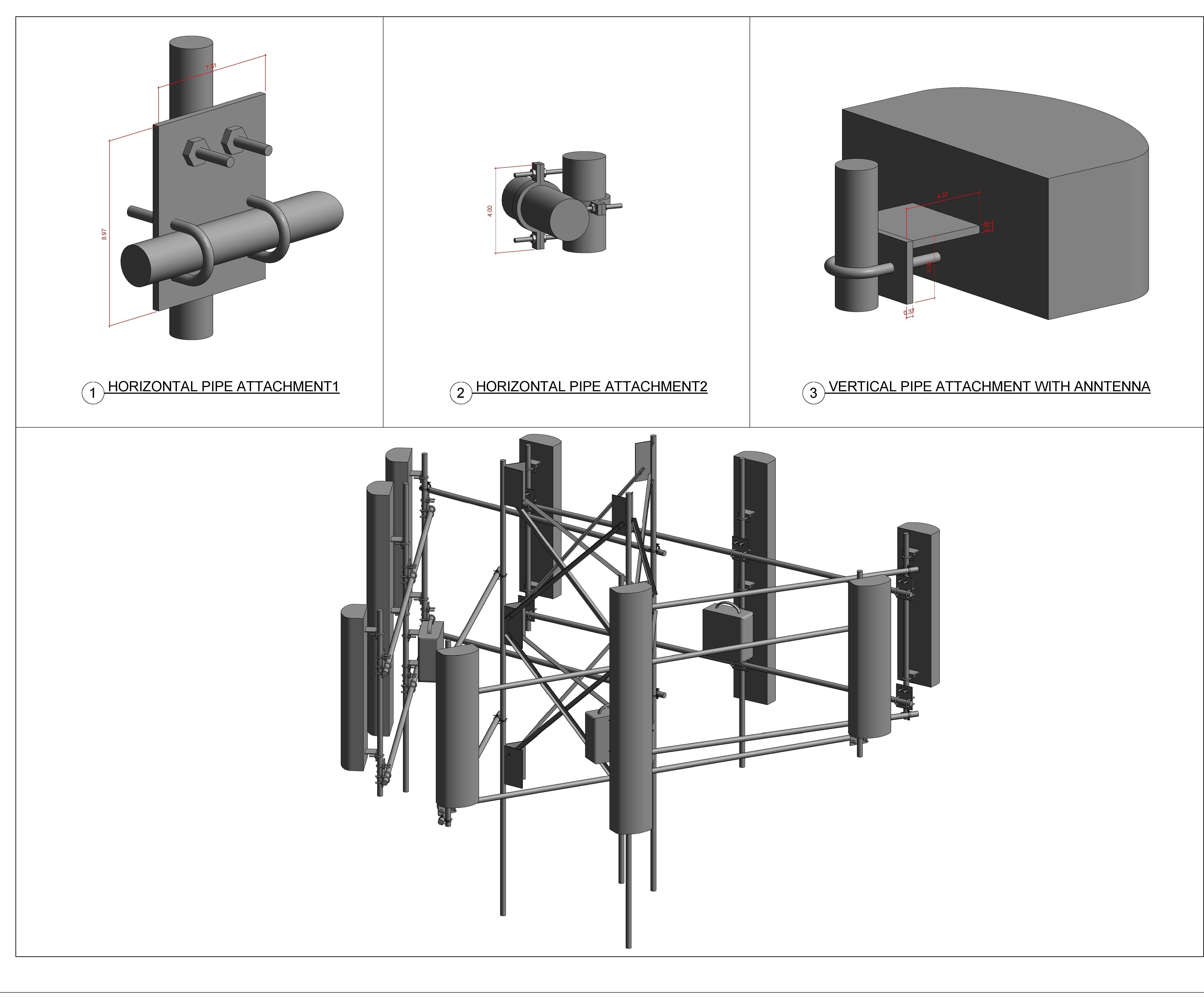ANTENNA TOWER REVIT FAMILY 2016 3D model | CGTrader