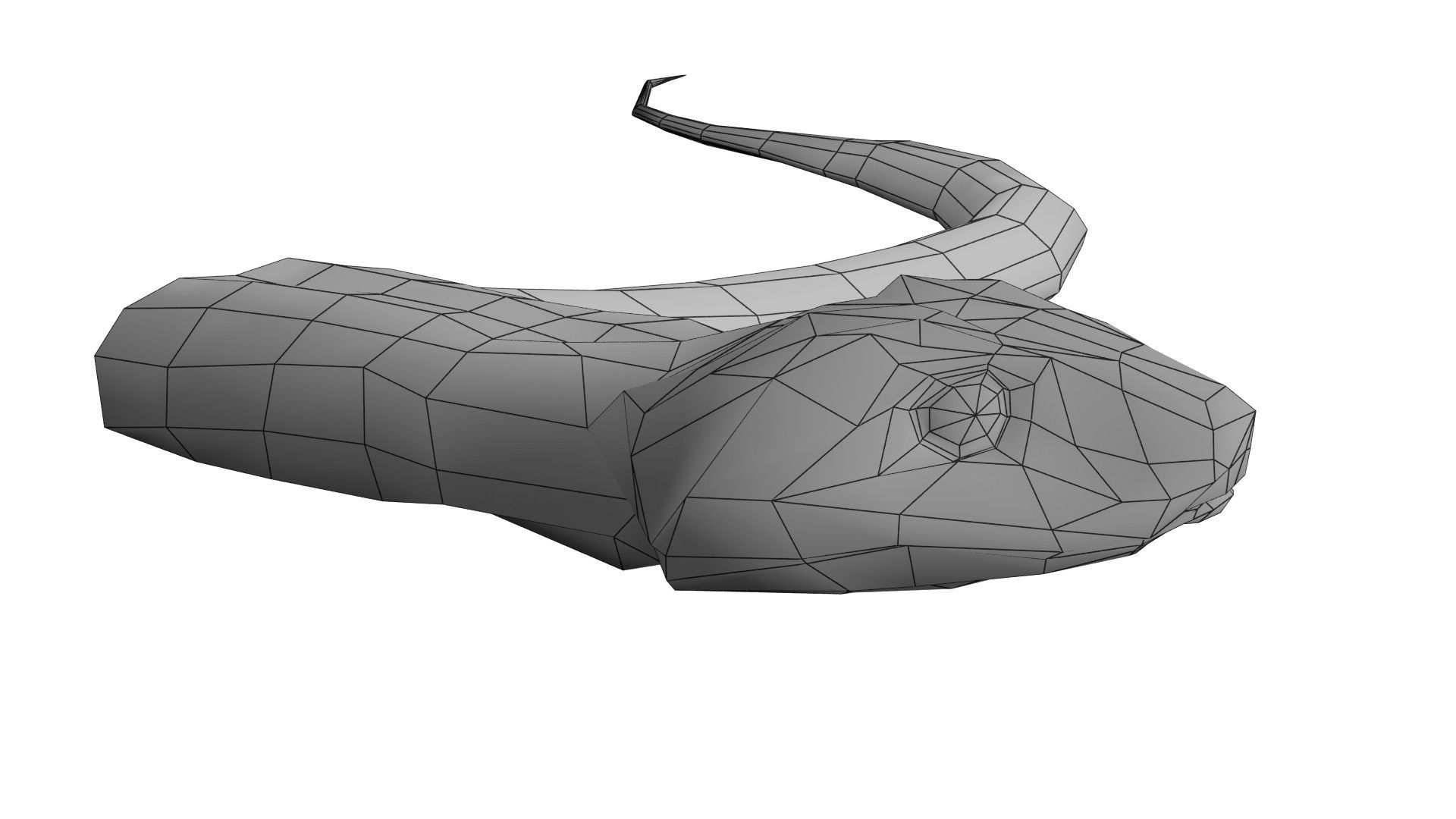 3D model Low poly grass-snake snake VR / AR / low-poly | CGTrader