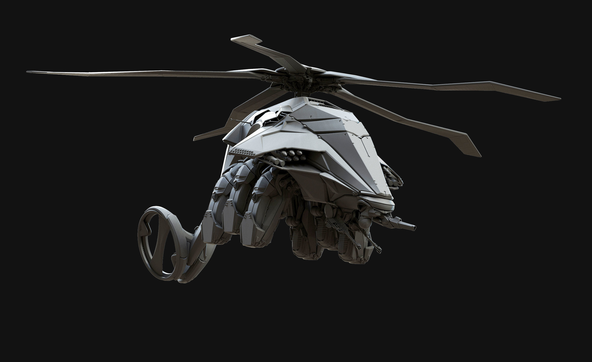 Sci-Fi Helicopter 3D model | CGTrader