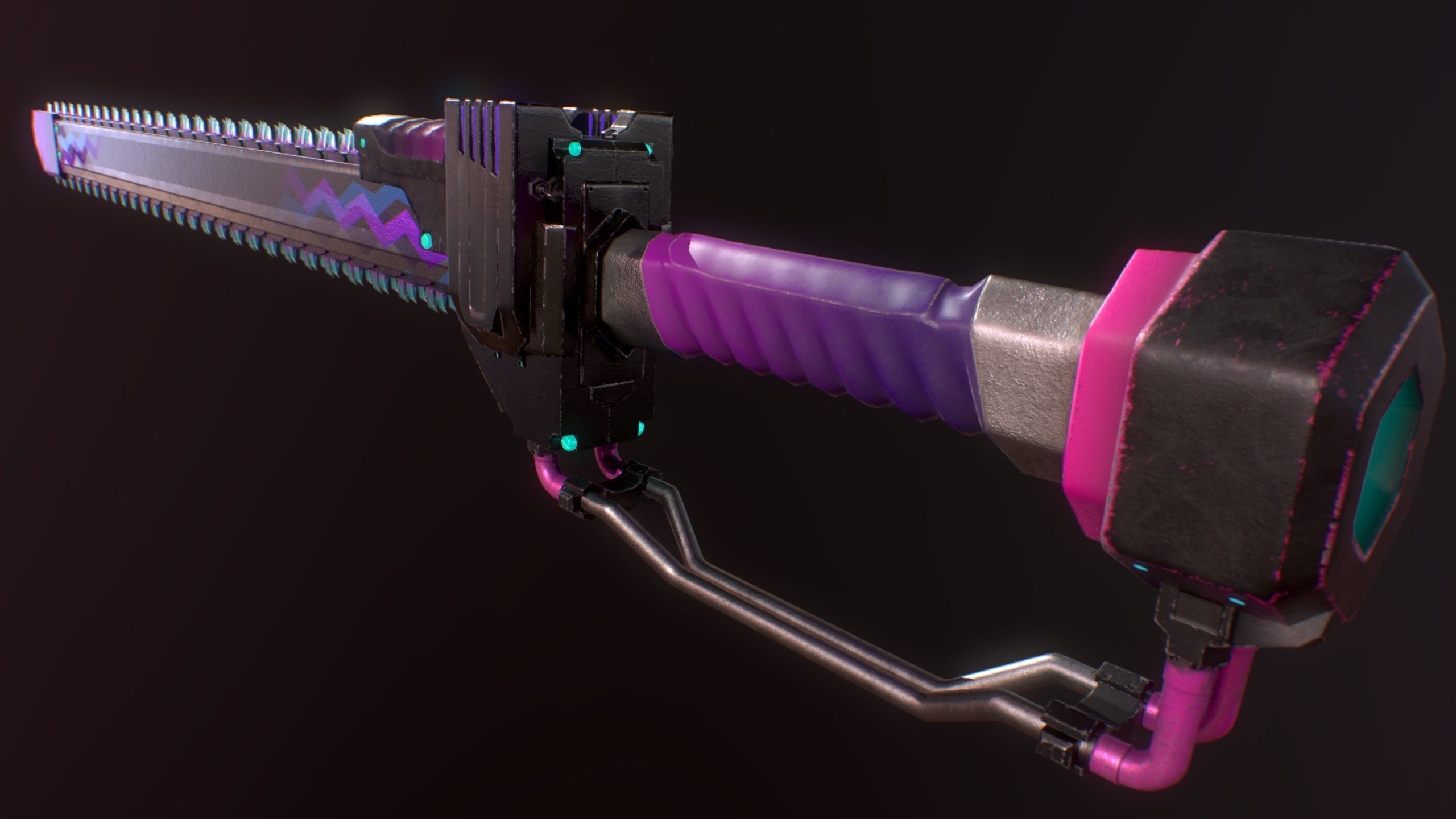 3D model Brutal Chainsword UE4 Unity VR / AR / low-poly animated | CGTrader