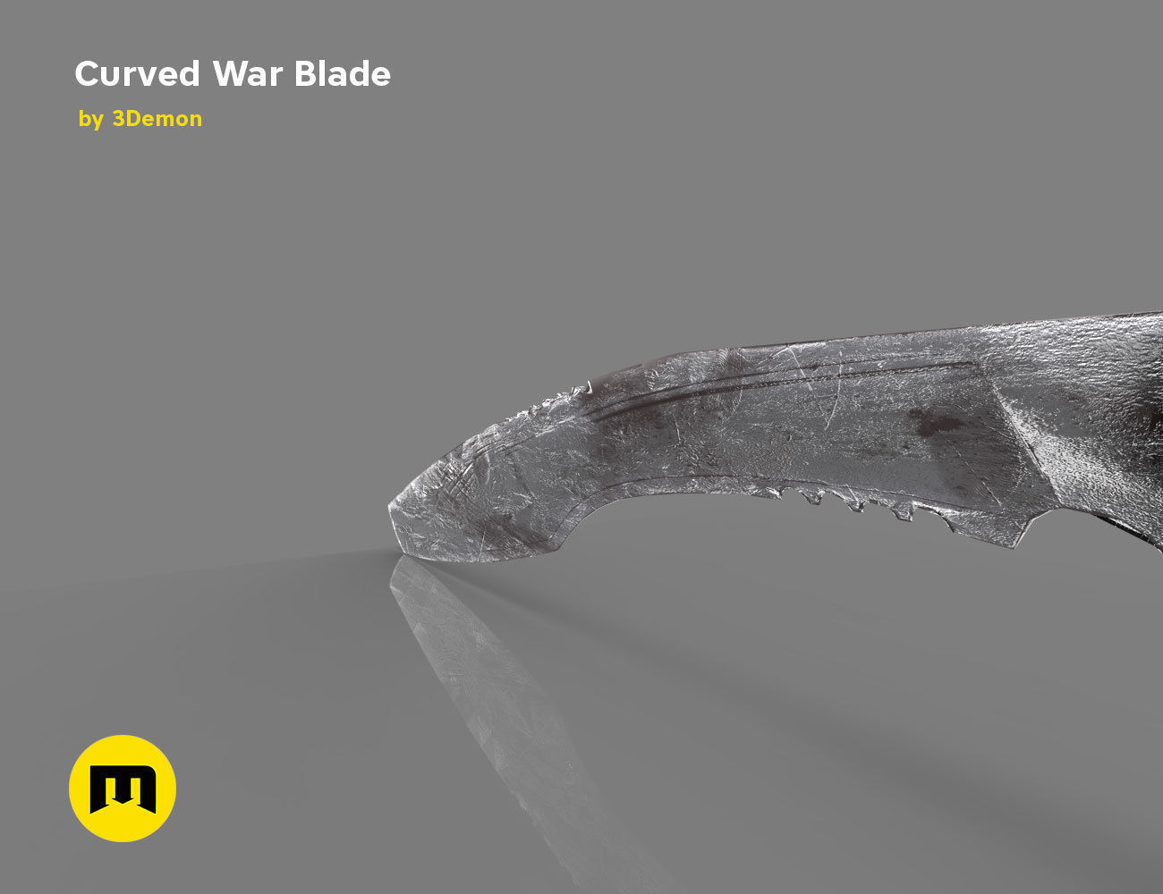 3D model Curved War blade VR / AR / low-poly | CGTrader