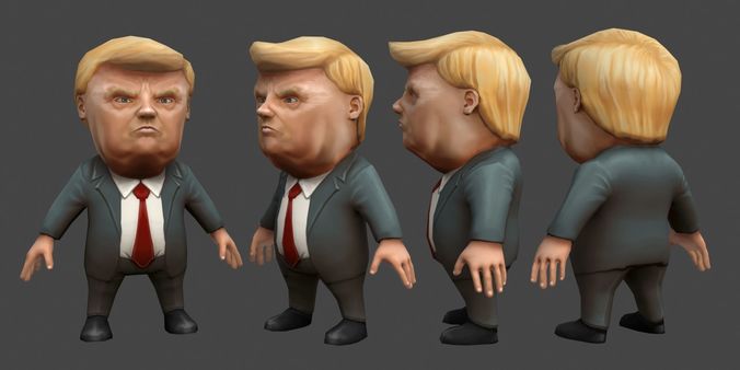 3D model Chibii politicians - Trump VR / AR / low-poly rigged | CGTrader