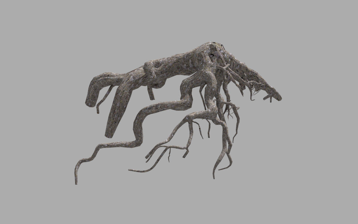 3D model low poly tree root 1 VR / AR / low-poly | CGTrader