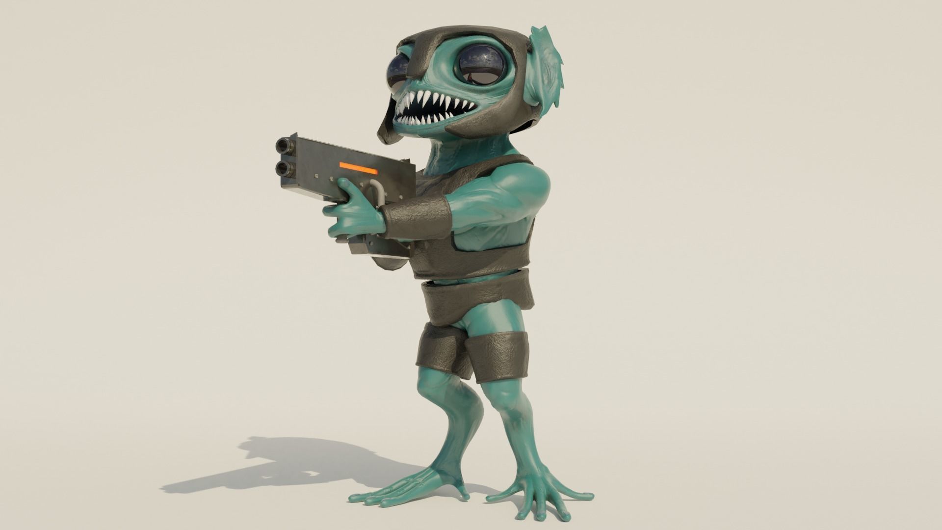 3D model Alien Mech Suit and Alien Soldier VR / AR / low-poly rigged ...