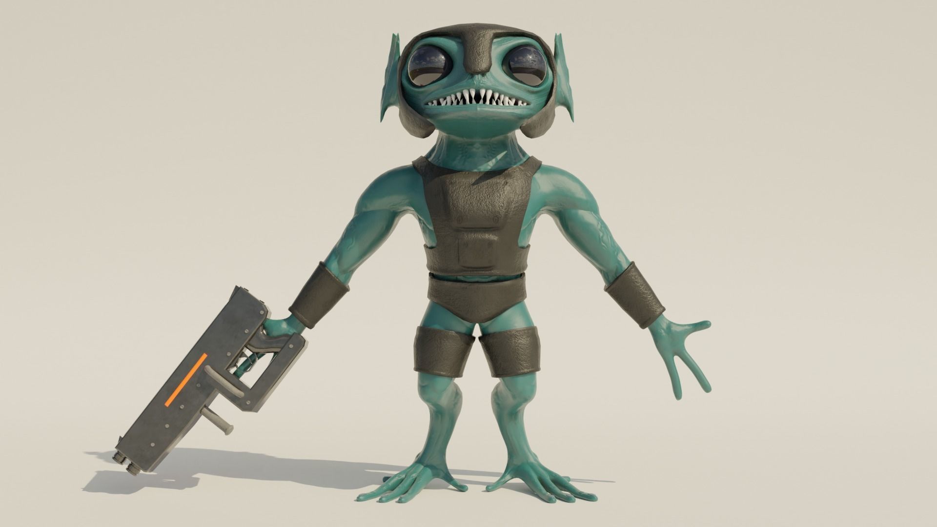 3D model Alien Mech Suit and Alien Soldier VR / AR / low-poly rigged ...