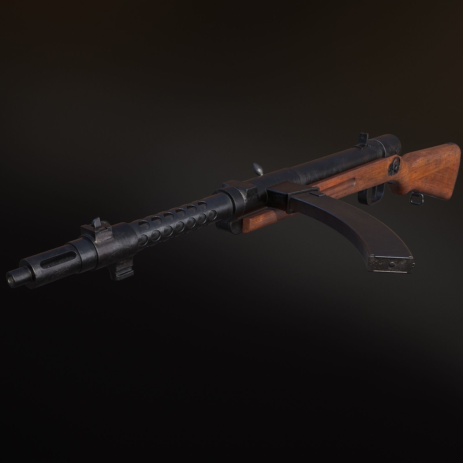 3D model Type 100 Submachine Gun VR / AR / low-poly | CGTrader