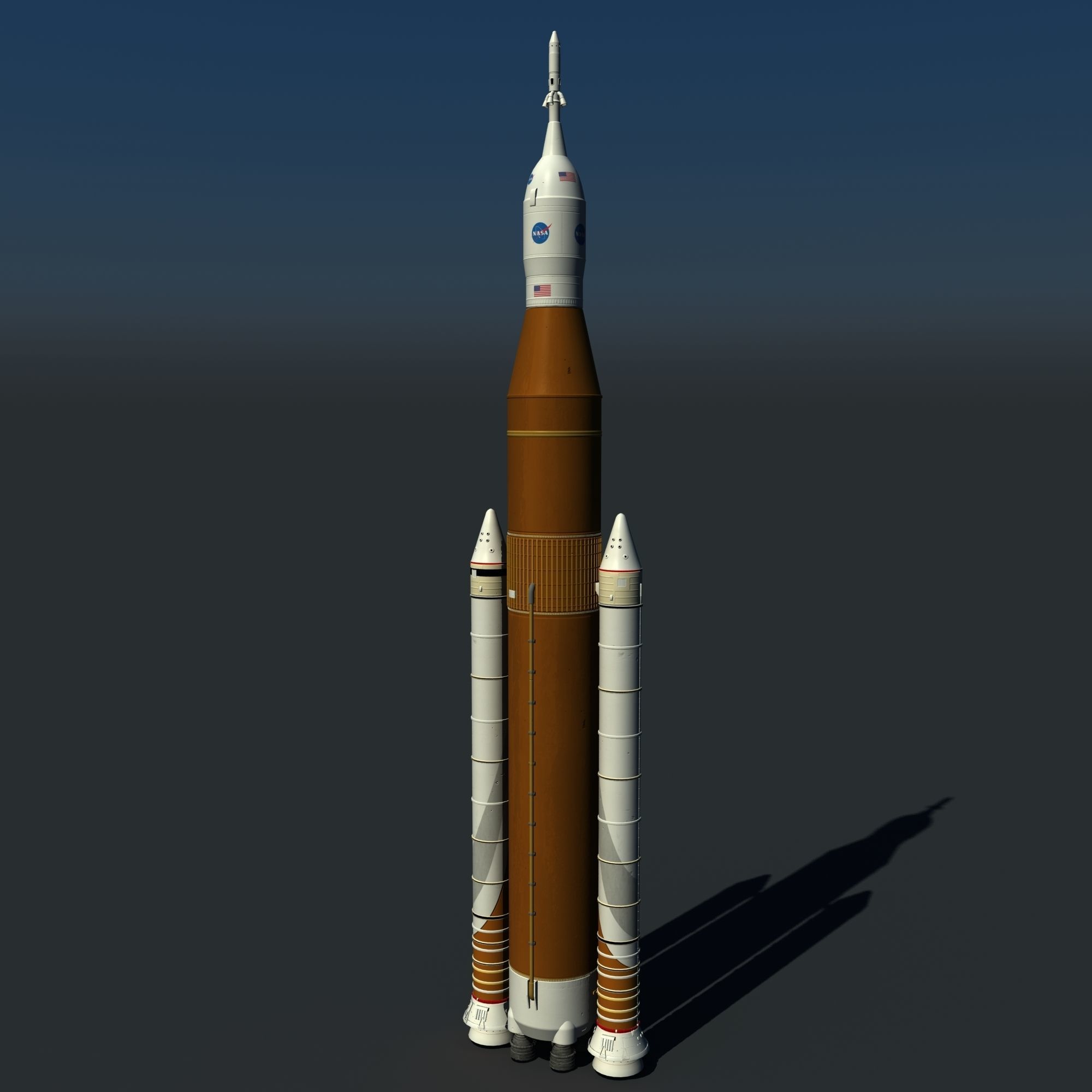 SLS Rocket Space Launch System 3D 3D model | CGTrader