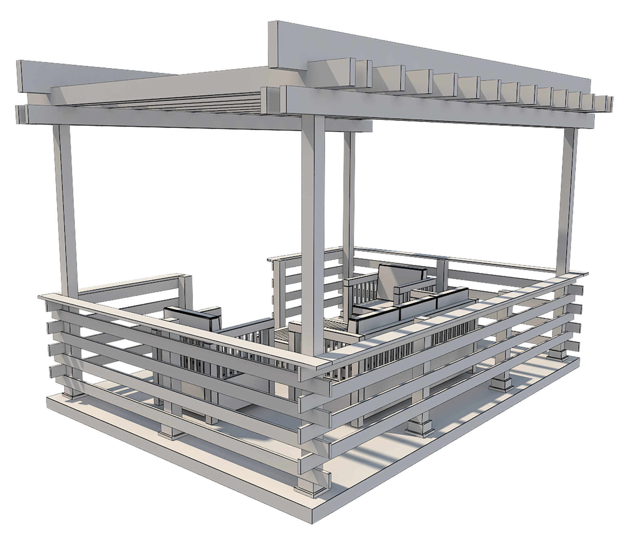 3D model Pergola 19 VR / AR / low-poly | CGTrader