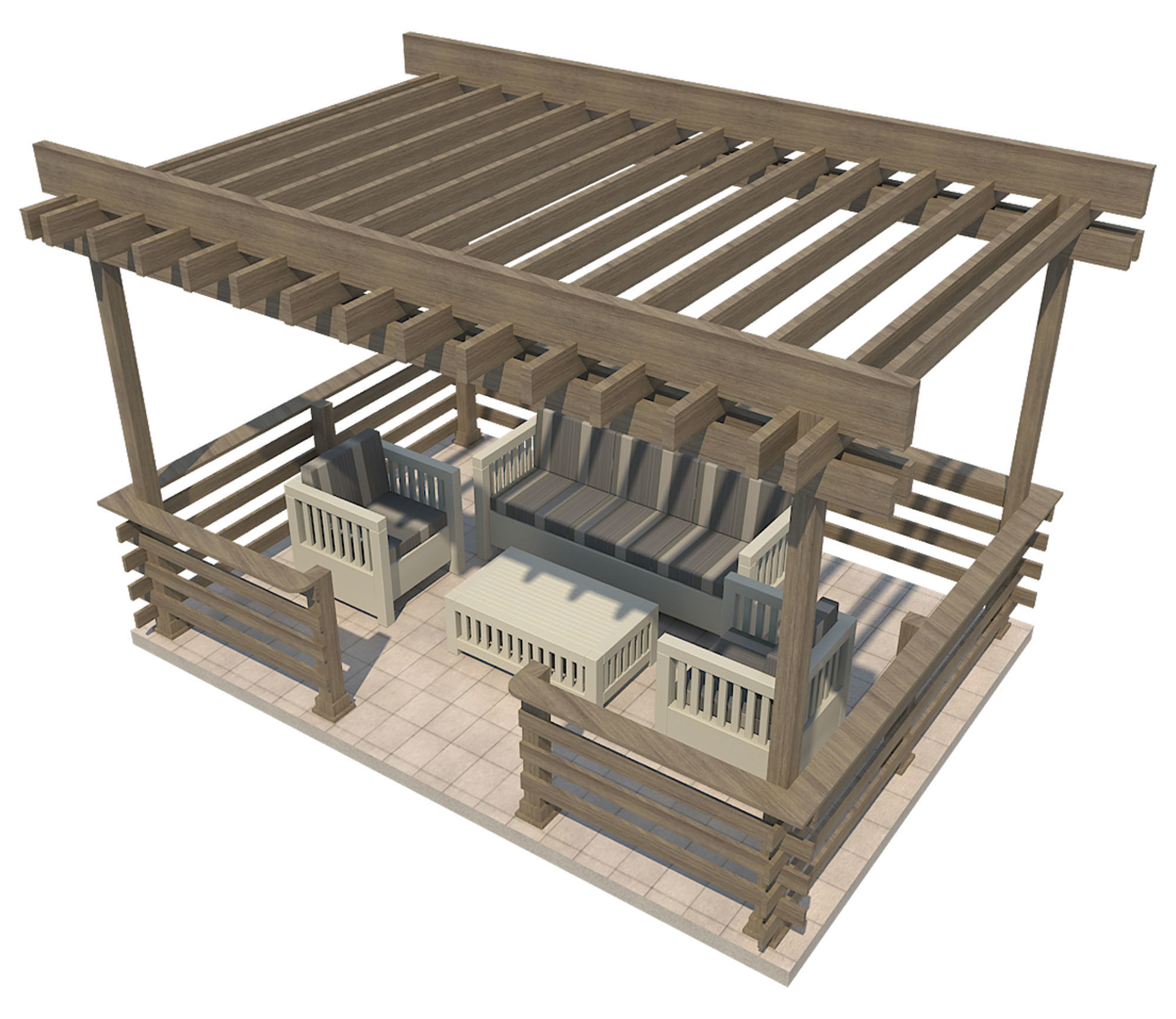 3D model Pergola 19 VR / AR / low-poly | CGTrader
