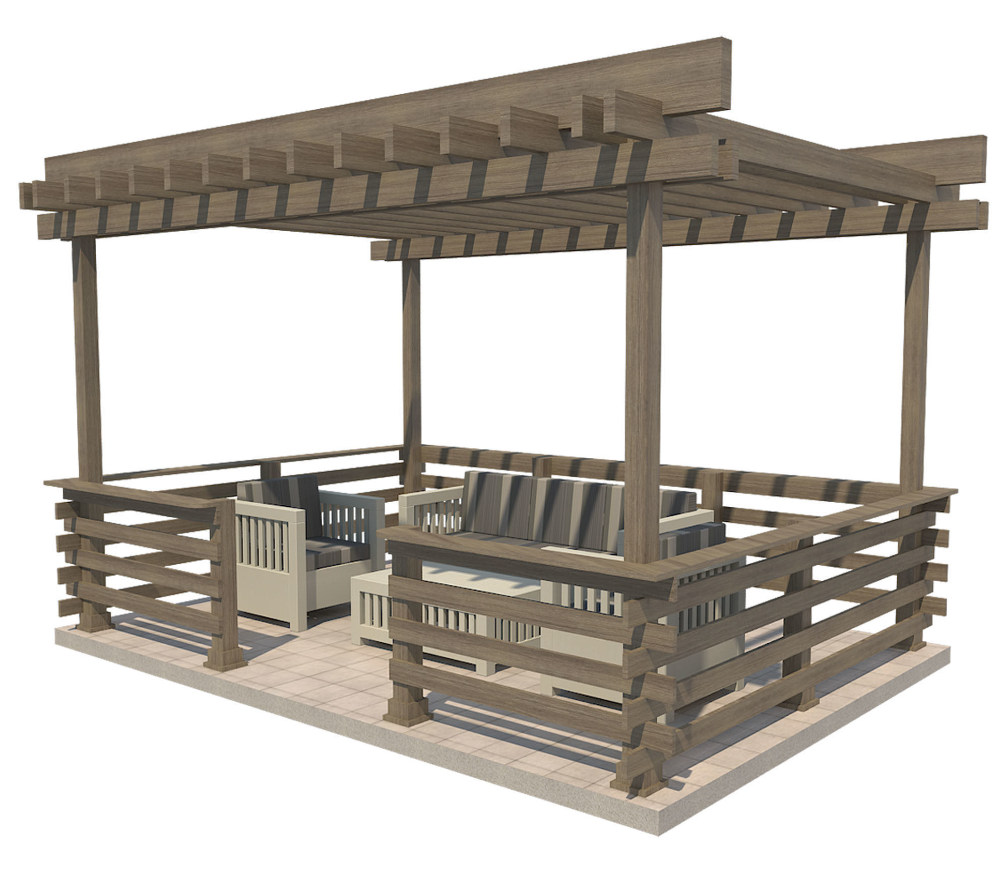 3D model Pergola 19 VR / AR / low-poly | CGTrader
