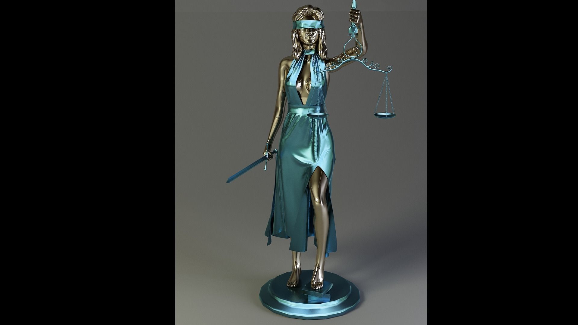 figurine of the femida 3D model animated | CGTrader