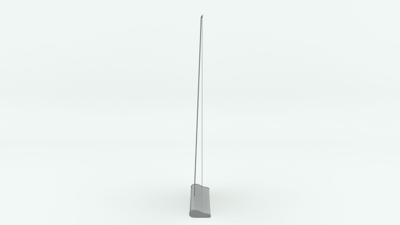 Upright Banner 3D model | CGTrader