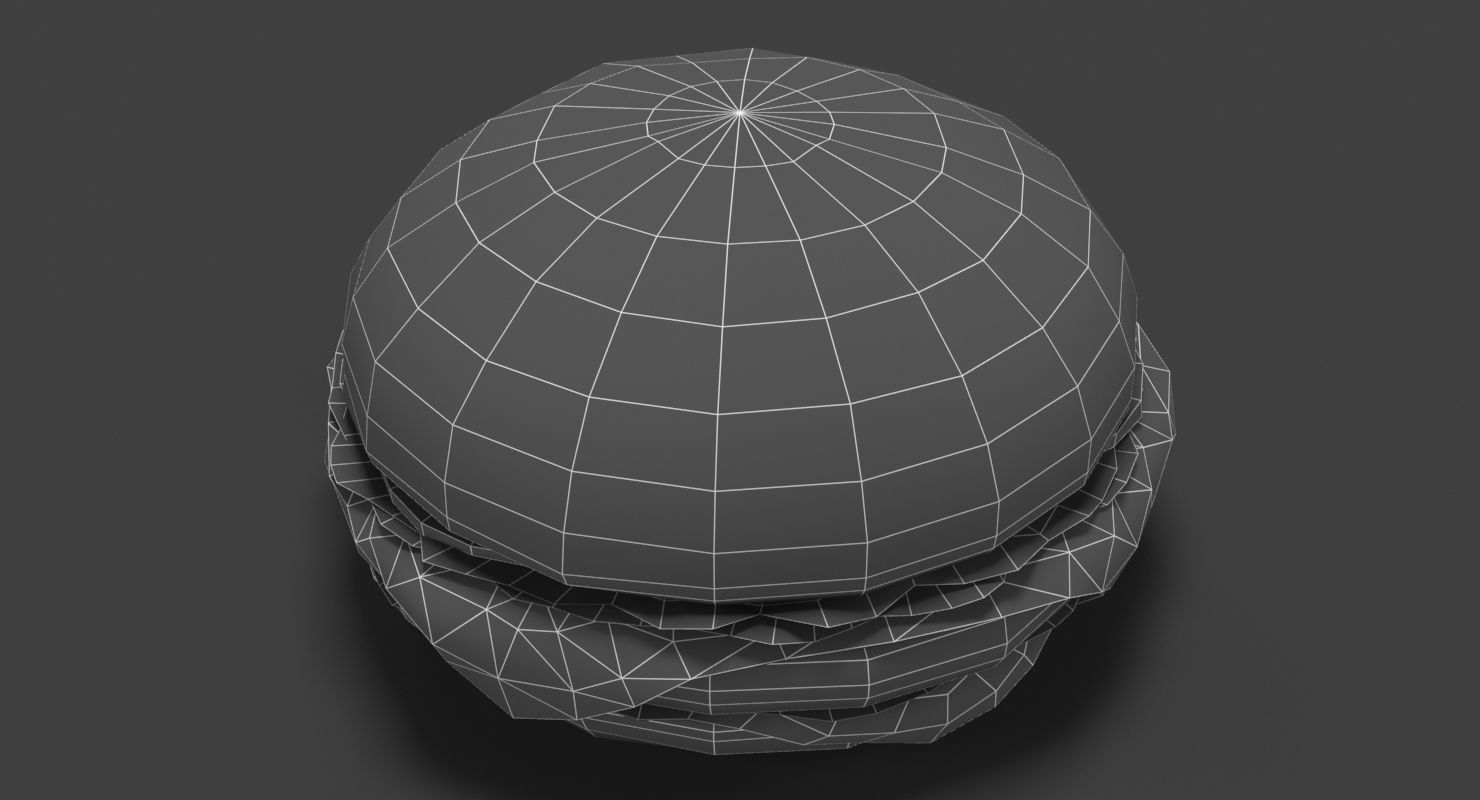 3D model Low Poly Hamburger VR / AR / low-poly | CGTrader