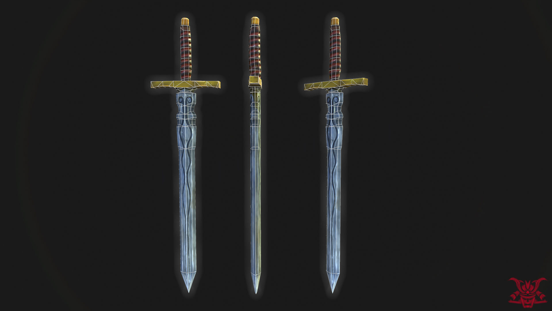 3D model Stylized Long Sword Handpainted VR / AR / low-poly | CGTrader