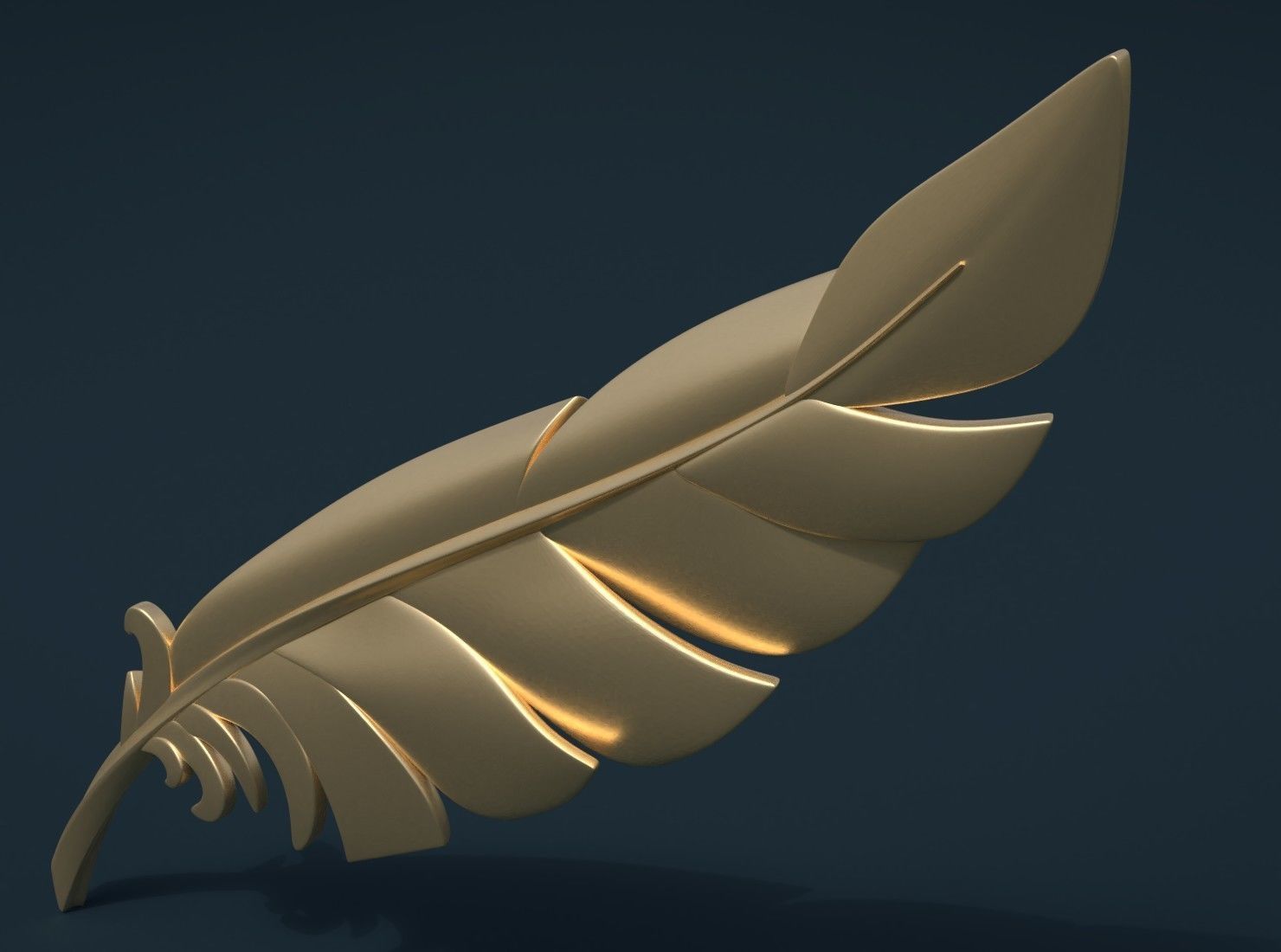 Printable Feather 3D model 3D printable | CGTrader