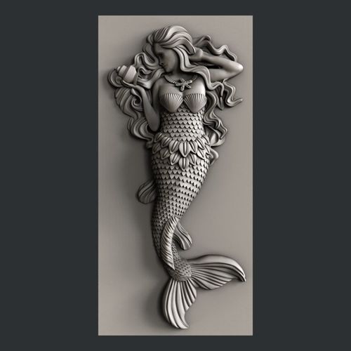 3d STL models for CNC mermaid 3D model | CGTrader
