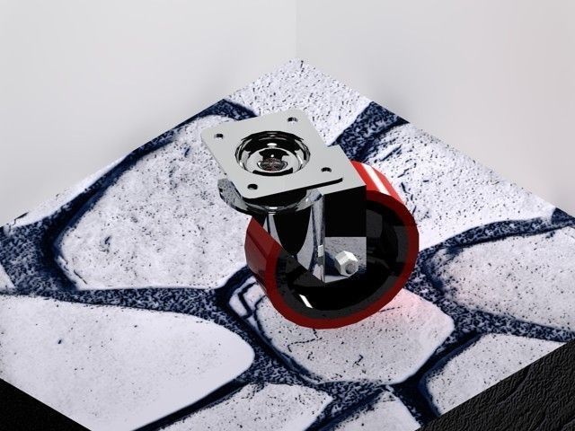 Trolley wheel free 3D model | CGTrader
