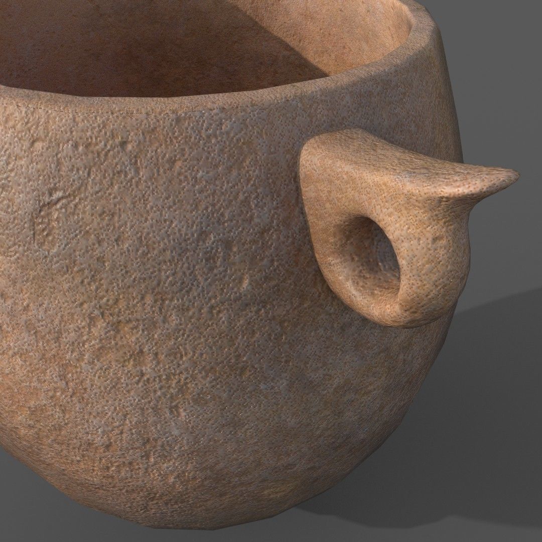 3D model Medieval Terracotta Pot with handles | CGTrader