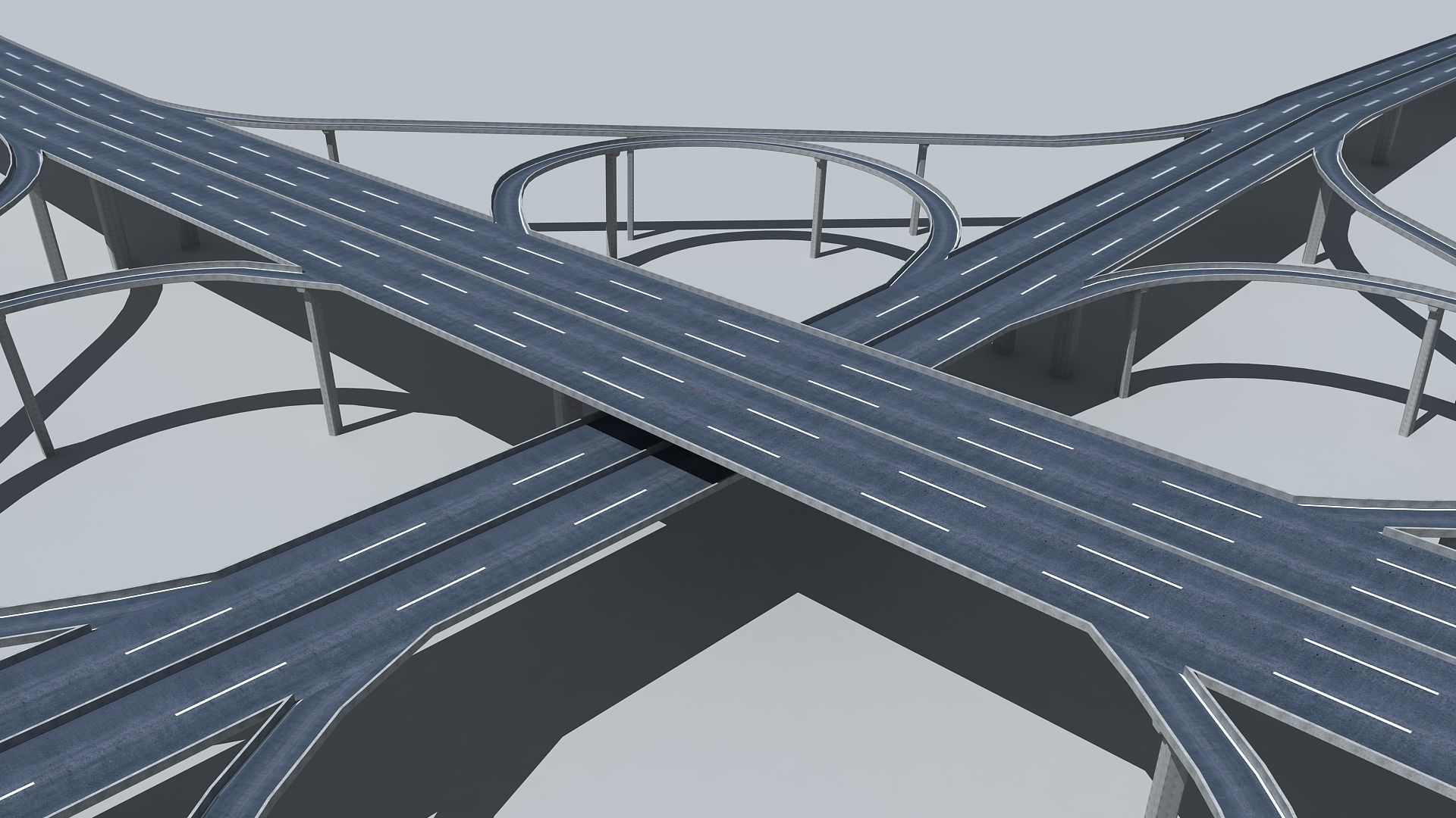 3D model Highway Viaduct flyover VR / AR / low-poly | CGTrader