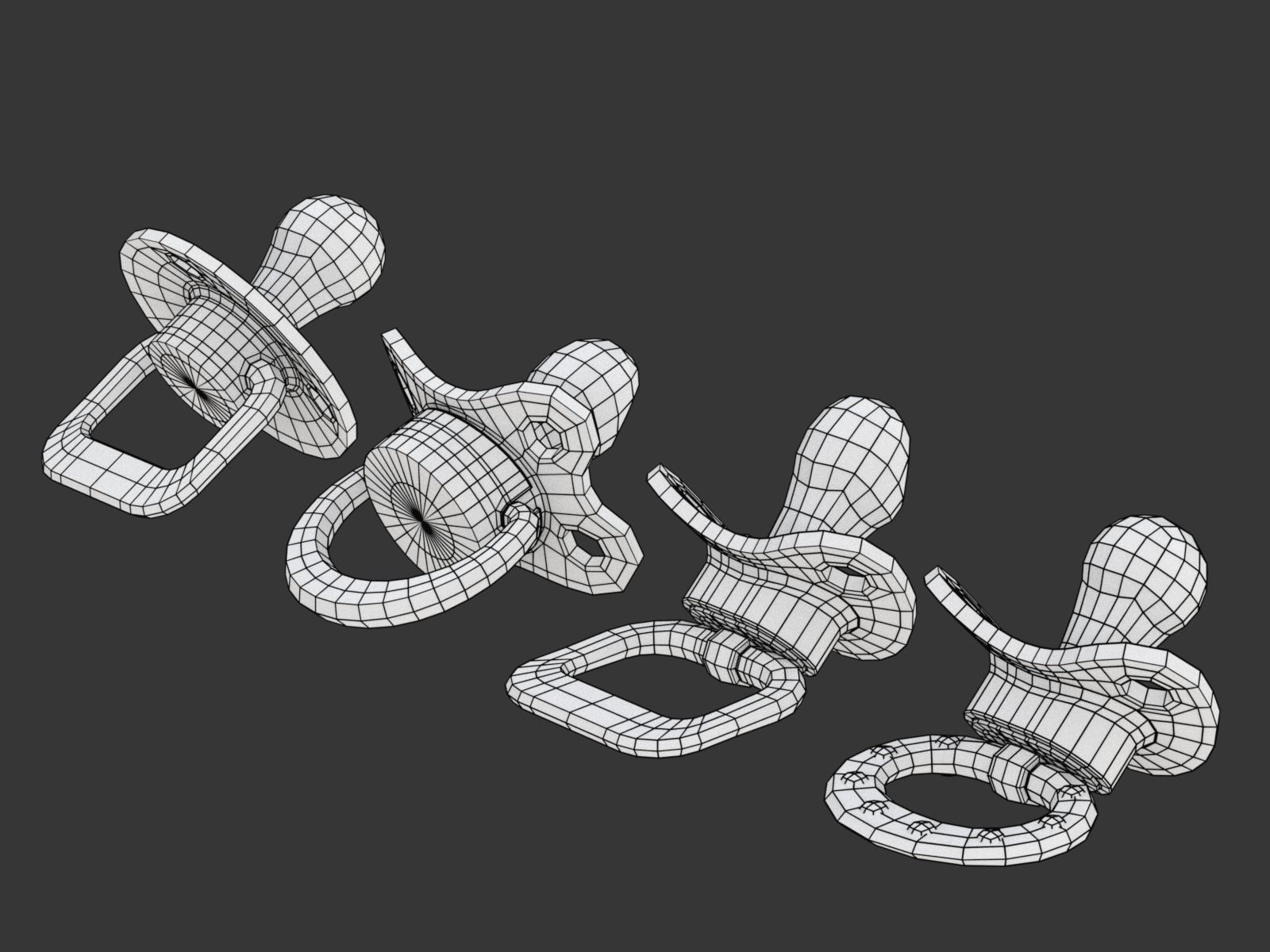 Pacifier Set 3D model | CGTrader