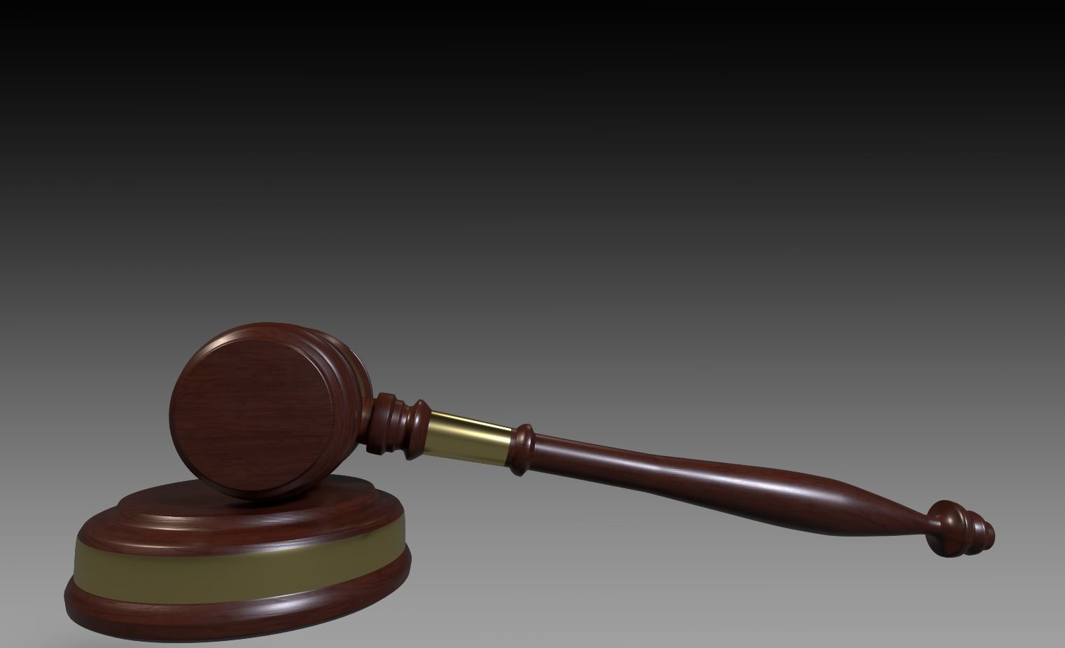 Gavel with base 3D model | CGTrader