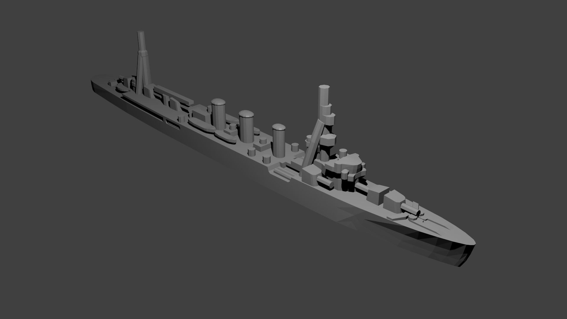 Japanese Kuma Class Cruiser 3D model 3D printable | CGTrader