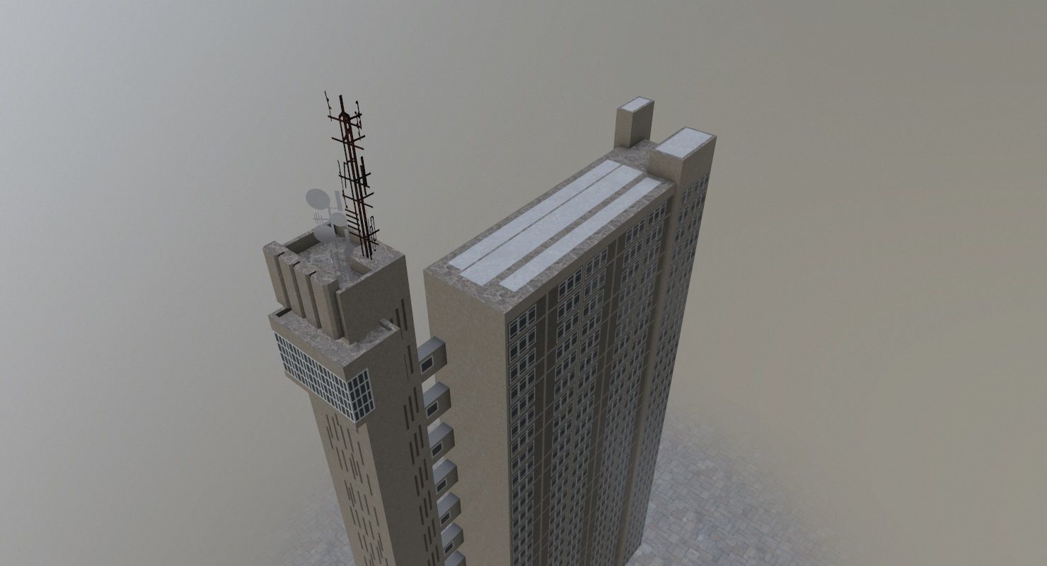 3D model London Trellick Tower VR / AR / low-poly | CGTrader