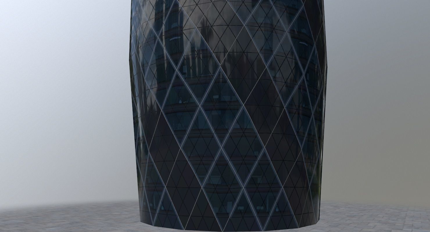 3D model London Gherkin Building VR / AR / low-poly | CGTrader