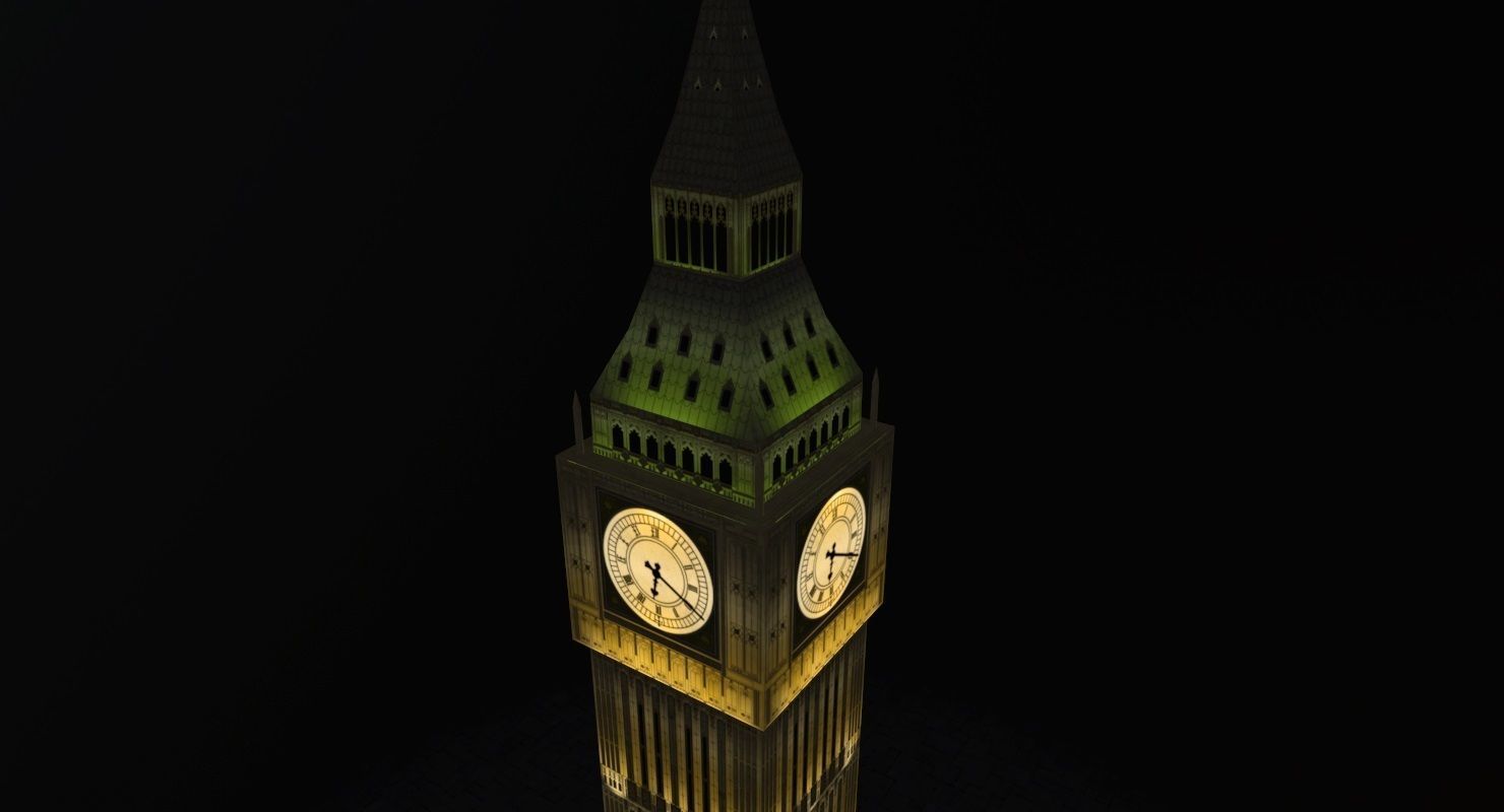 3D model London Big Ben VR / AR / low-poly | CGTrader