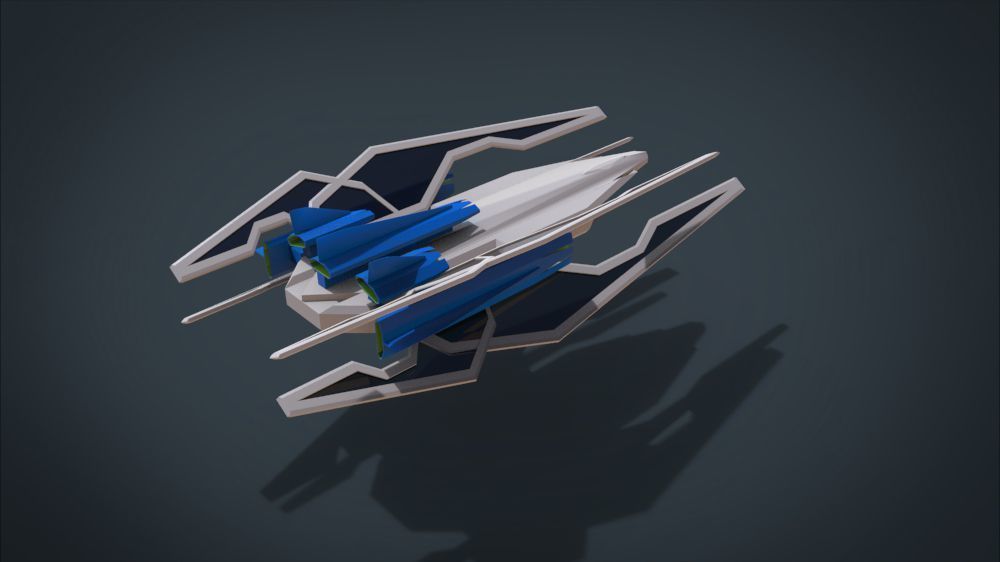 3D model StarDust SpaceShip VR / AR / low-poly | CGTrader