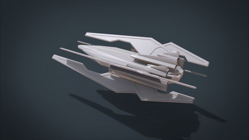 3D model StarDust SpaceShip VR / AR / low-poly | CGTrader