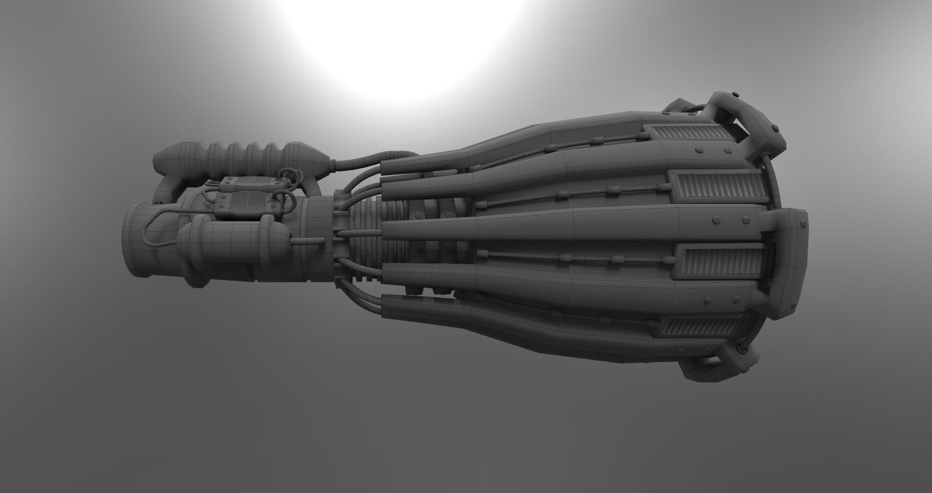 3D model Low-poly old rocket engine VR / AR / low-poly | CGTrader