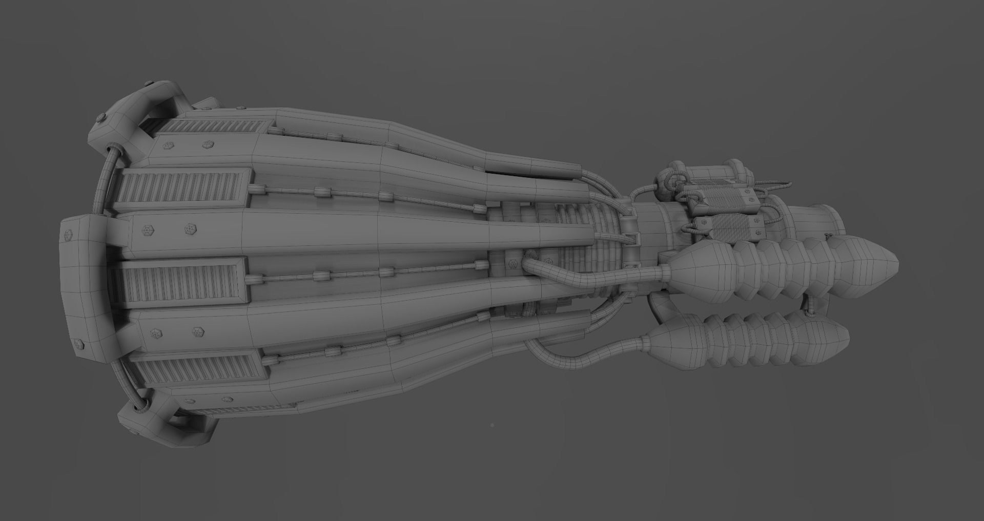 3D model Low-poly old rocket engine VR / AR / low-poly | CGTrader
