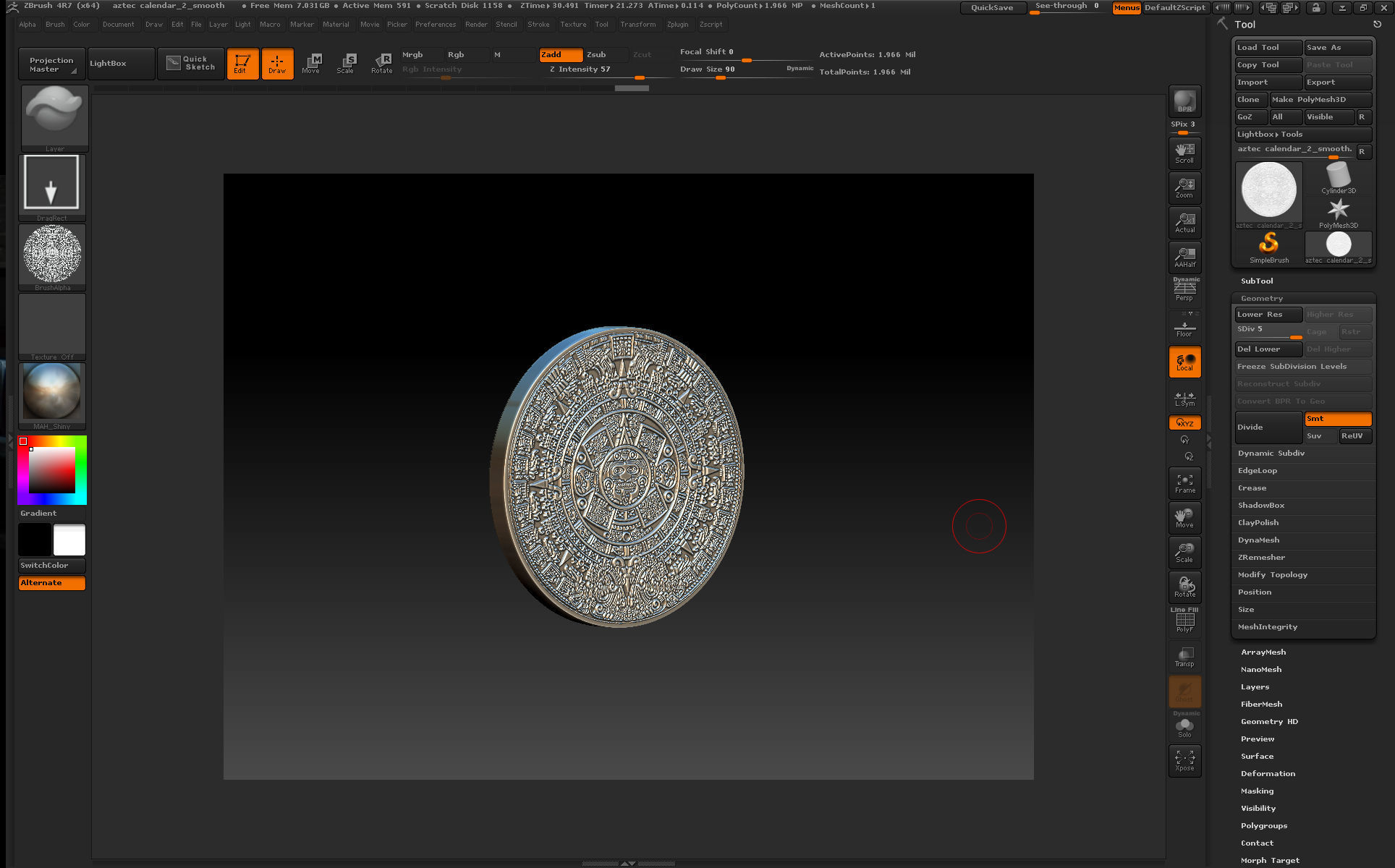 Aztec calendar-3d print 3D model 3D printable | CGTrader