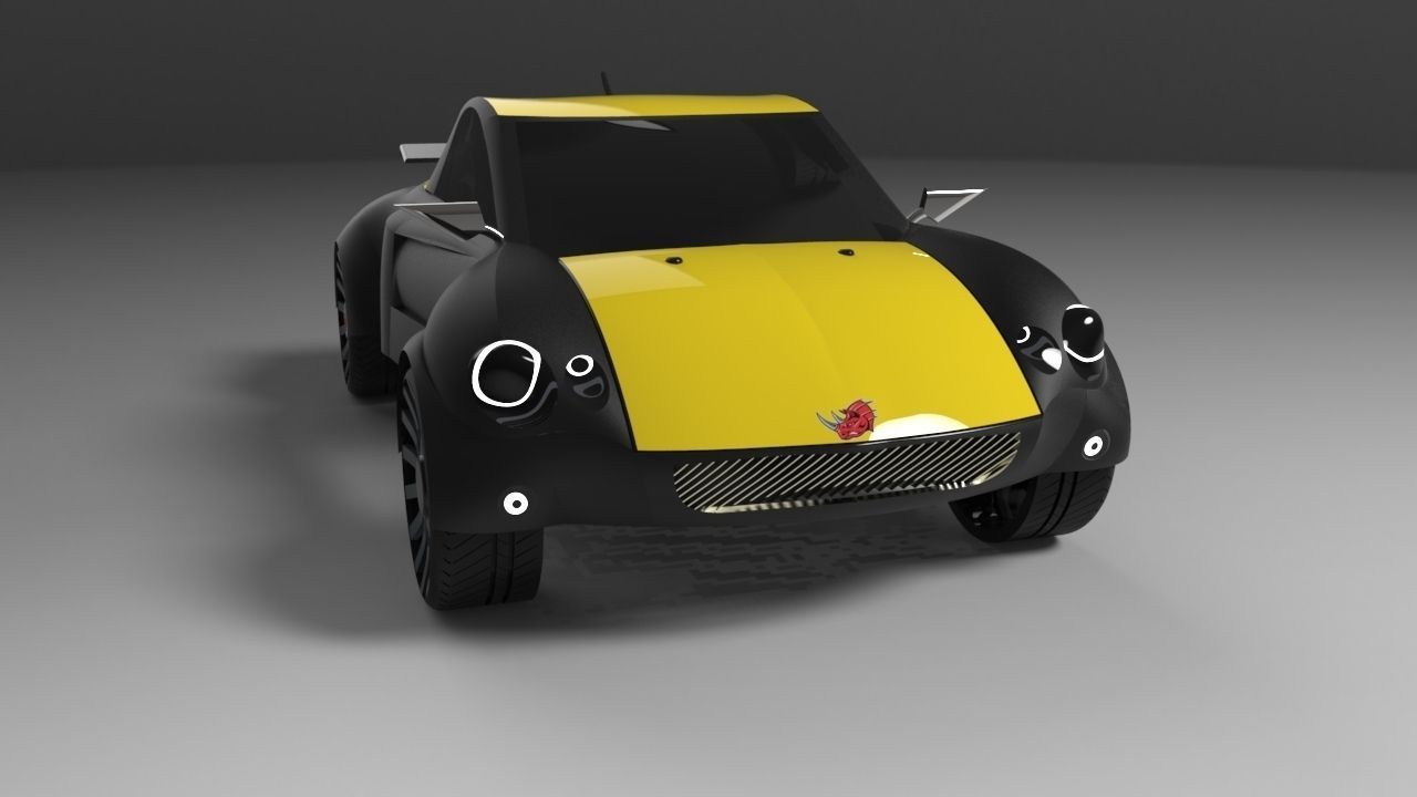 car rhino classic free 3D model | CGTrader