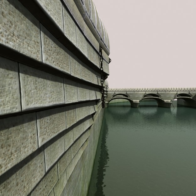 Bireme Bridge neoclassical structure 3D model | CGTrader