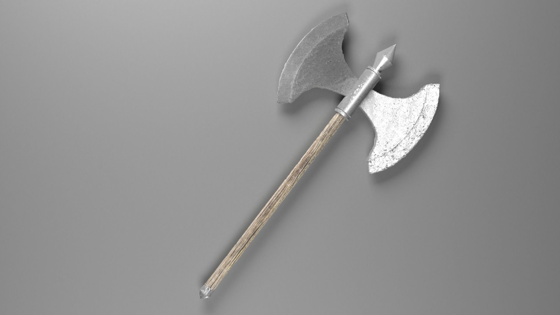 3D model Two sided axe weapon VR AR low-poly 3D model VR / AR / low ...