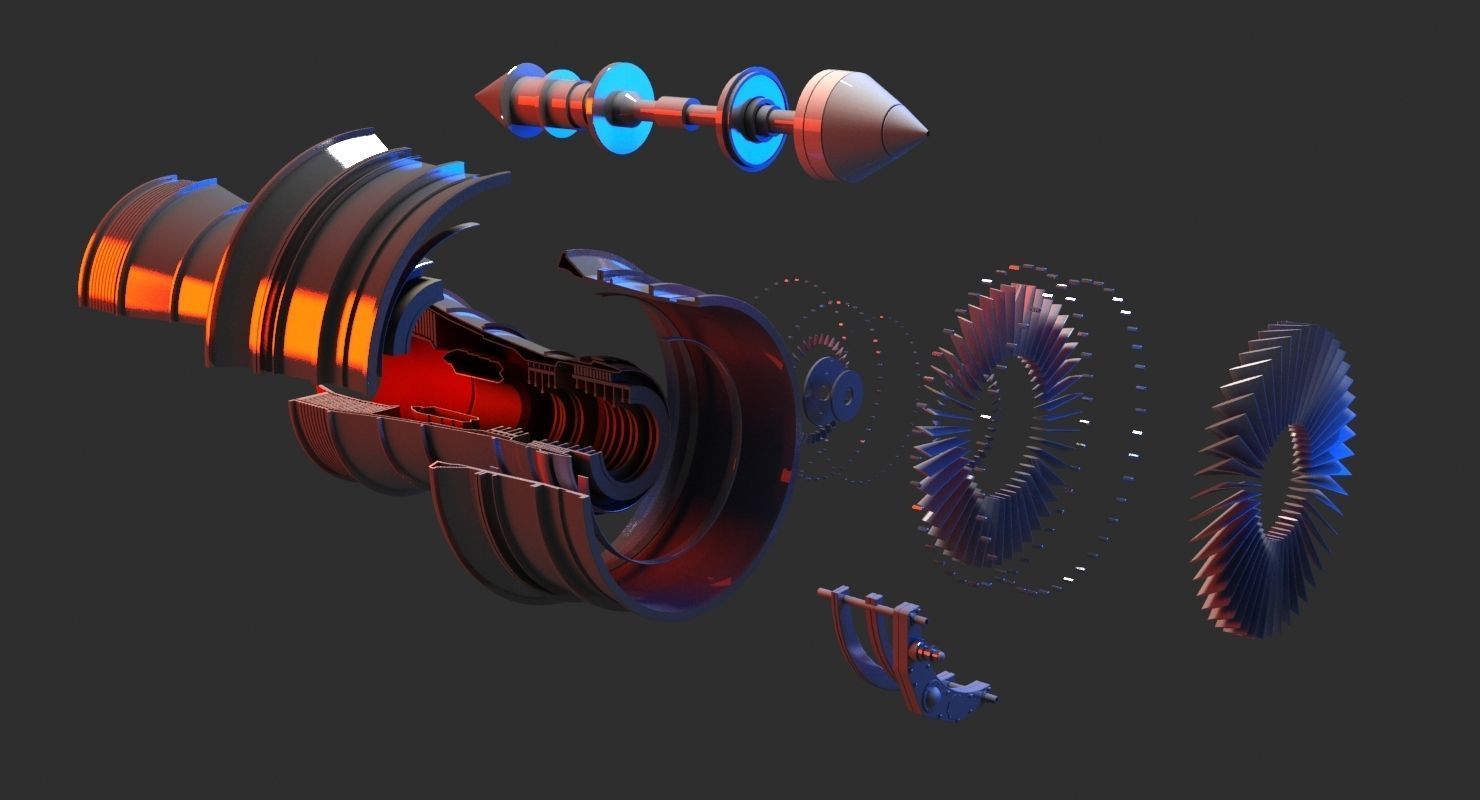 Jet Engine 3D Model 3D model | CGTrader