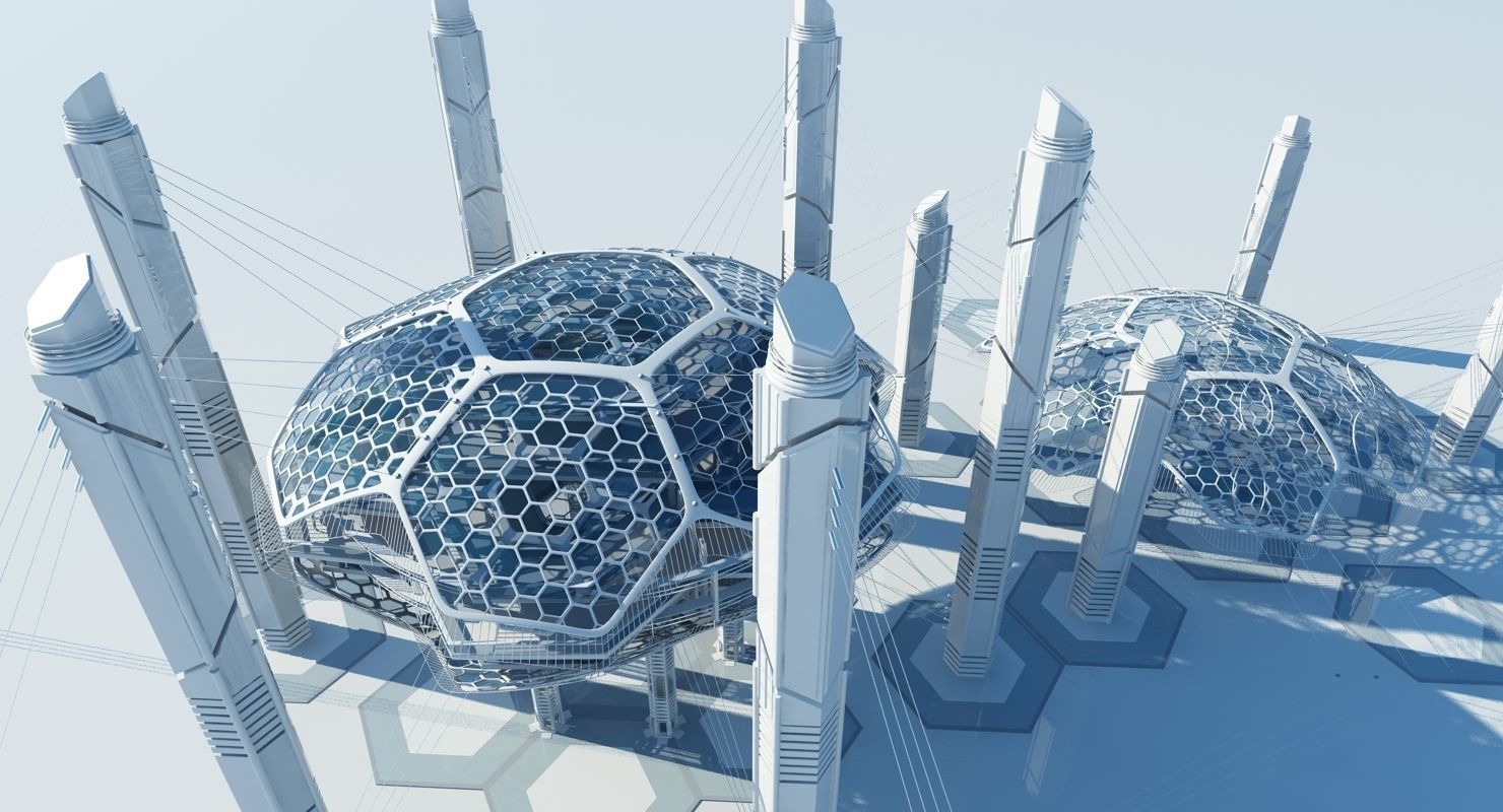 Futuristic Architectural Structure 16 3D model | CGTrader