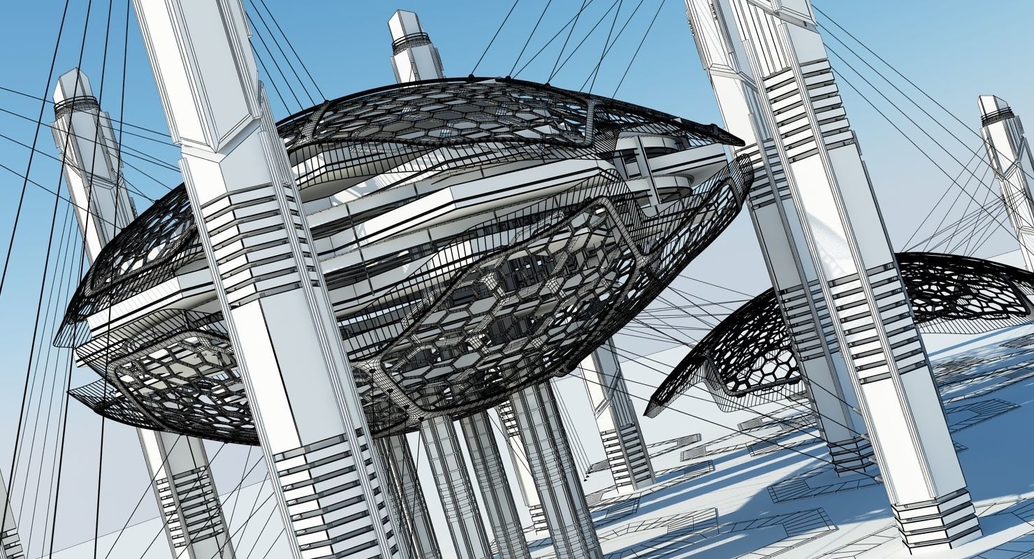 Futuristic Architectural Structure 16 3D model | CGTrader