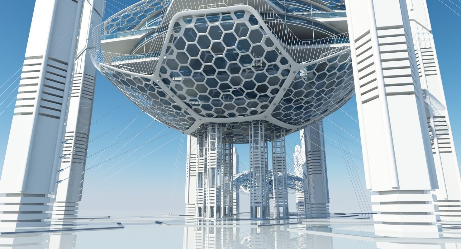 Futuristic Architectural Structure 16 3D model | CGTrader